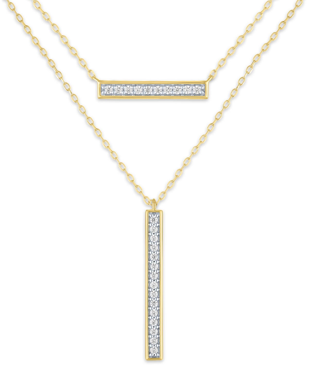 Click here for Macys 2-Pc. Diamond Necklace Set (1/4 ct. t.w.) in... prices