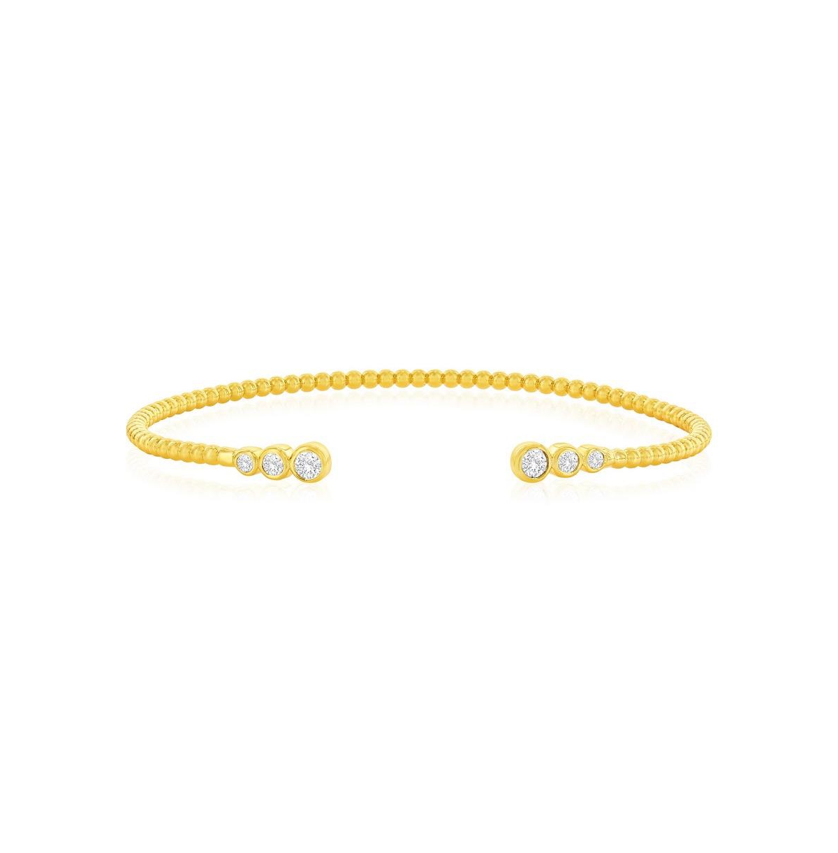 Click here for Simona Sterling Silver  Graduating Round Cz Beaded... prices