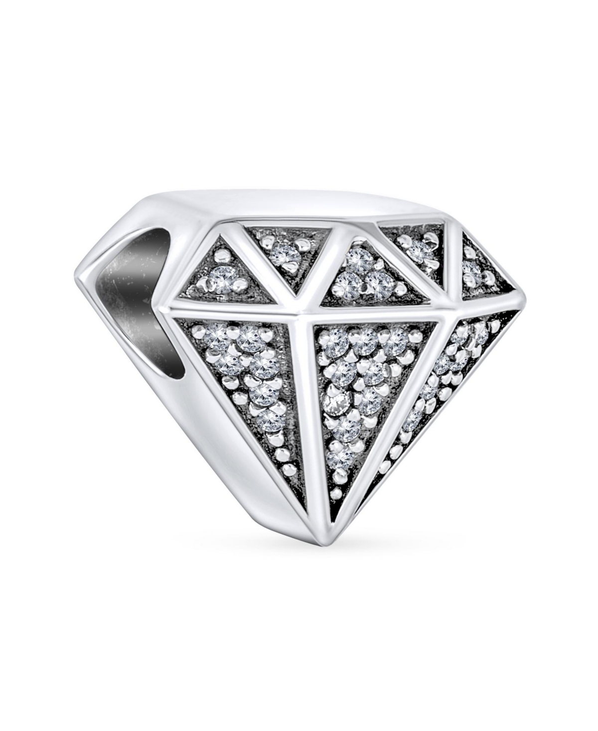 Click here for Bling Jewelry 3D Sparkling Shape Charm Bead Pave C... prices