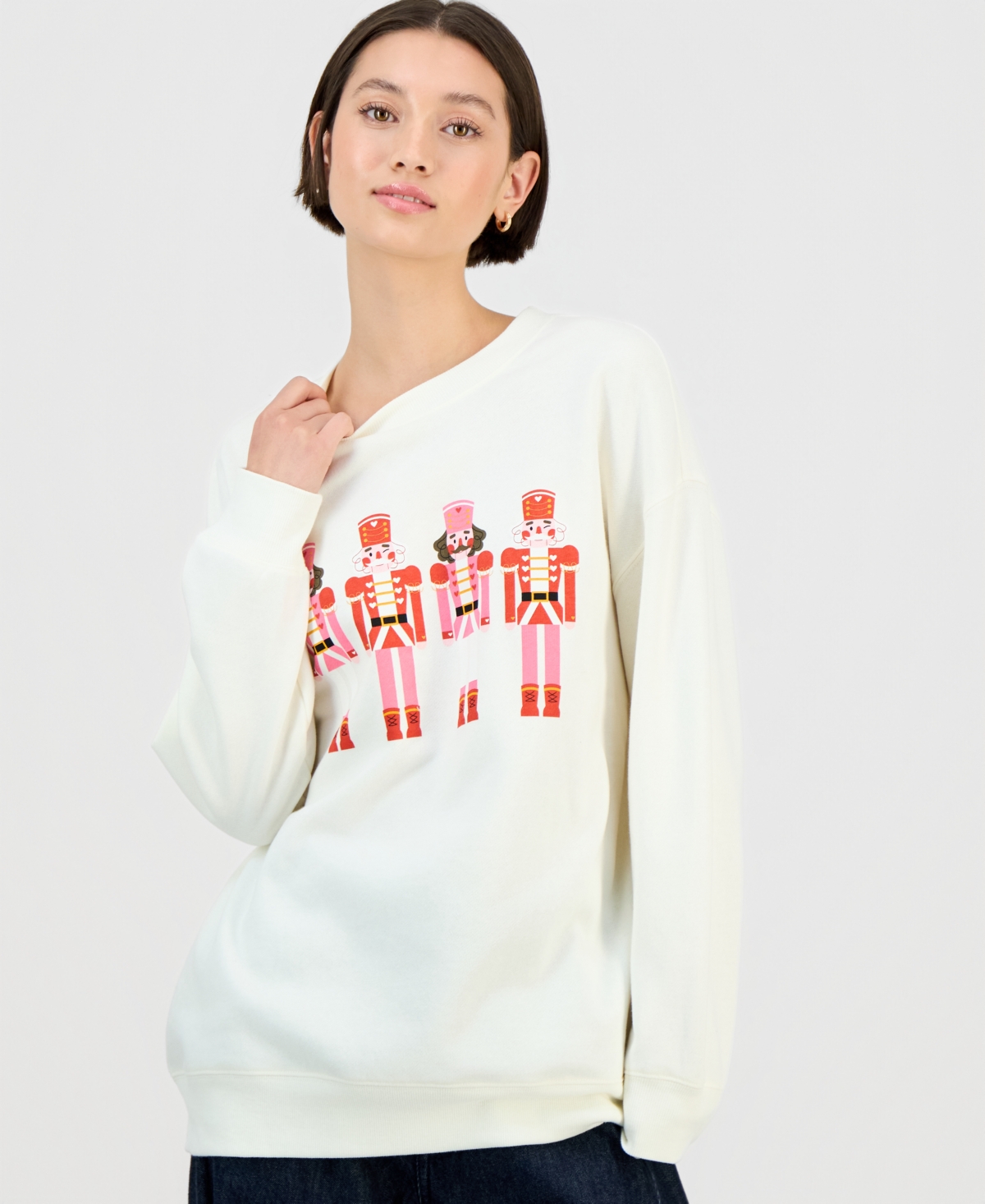 Click here for Rebellious One Juniors Nutcracker Fleece Sweatshir... prices