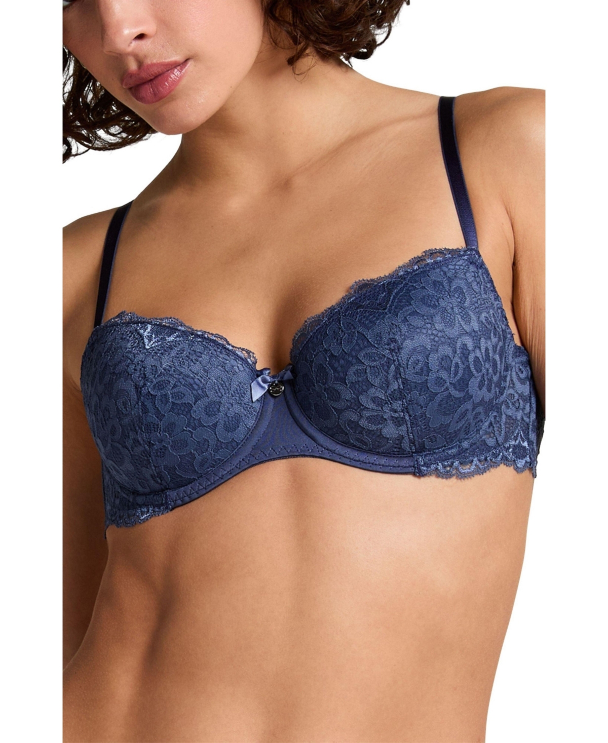 Click here for Hunkemoller Womens Marine Padded Underwired Bra -... prices