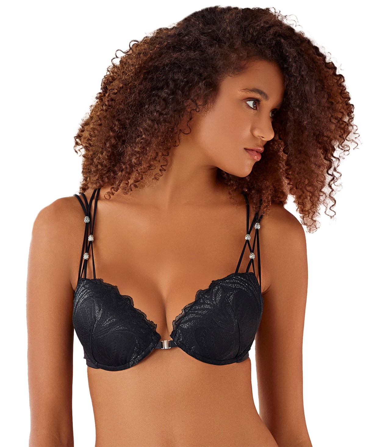 Click here for Lascana Womens Strappy Push Up Bra - Black prices