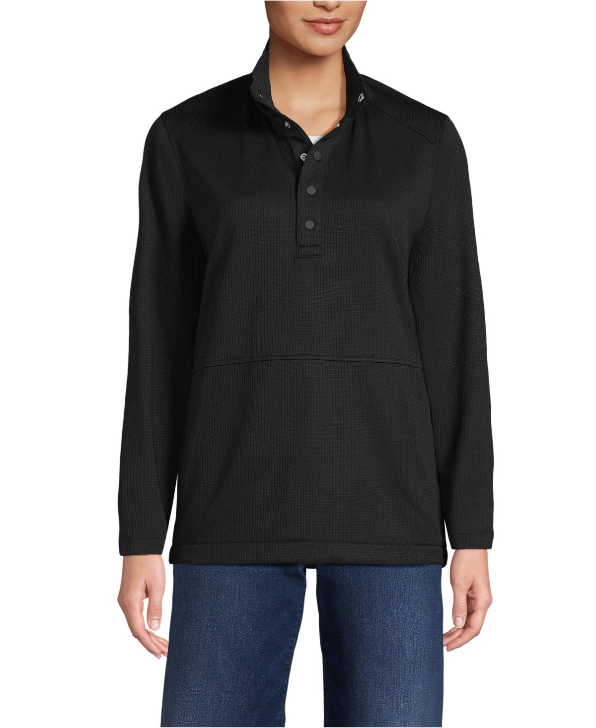 Click here for Lands End Mens Unisex Grid Tech Snapneck Pullover... prices
