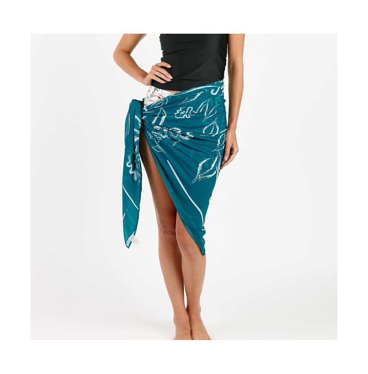 Click here for Calypsa Womens Sarong - Dark jade blooms prices