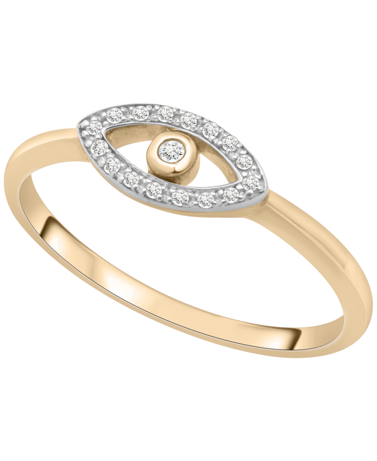 Click here for Wrapped Diamond Evil Eye Ring (1/20 ct. t.w.) in 1... prices