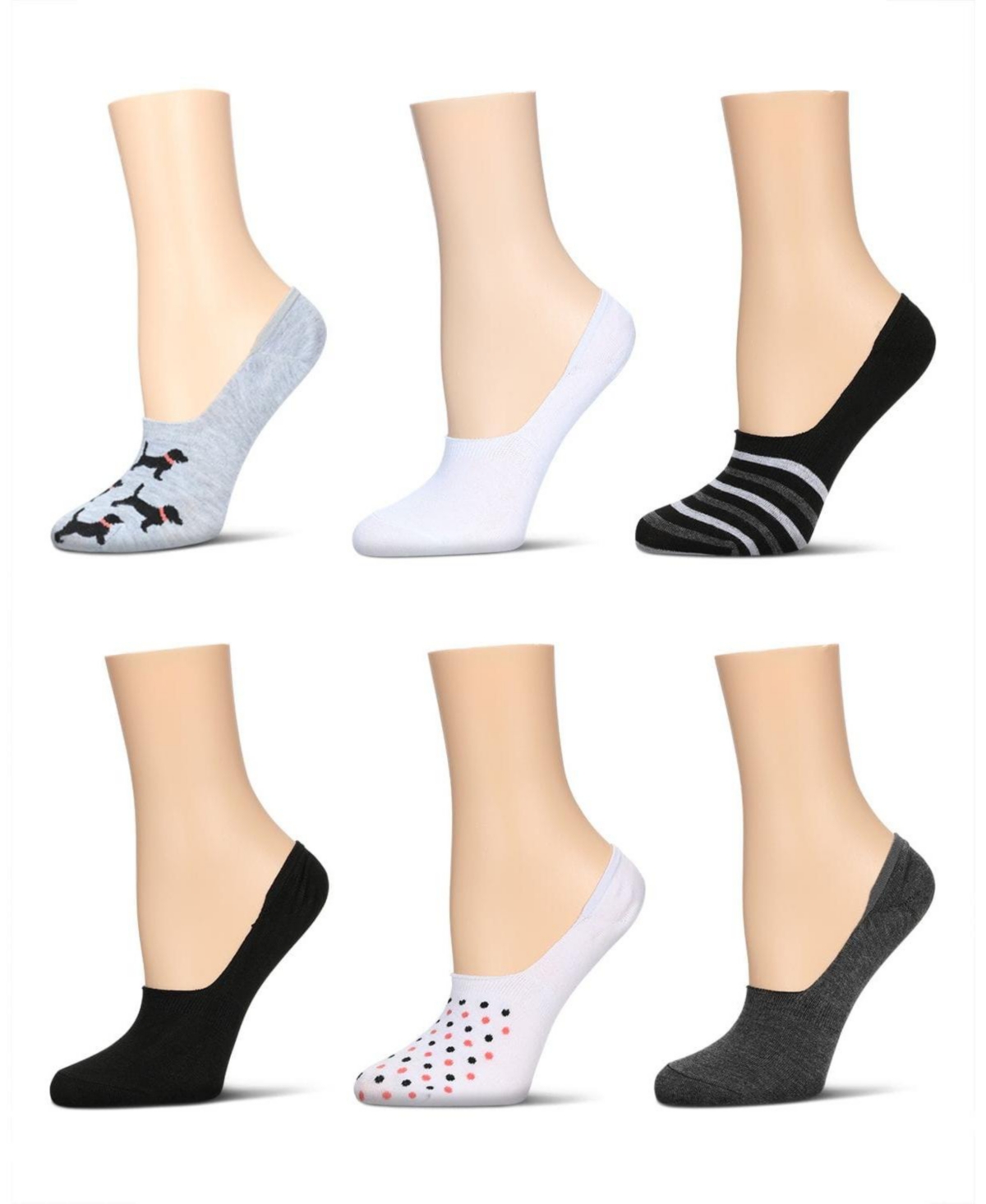Click here for MeMoi Womens 6 Pair Pack Dogs High Cut Liner Socks... prices