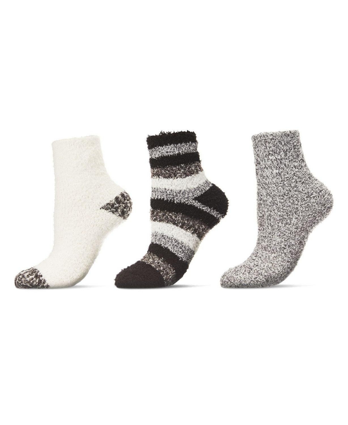 Click here for MeMoi Womens 3 Pair Pack Gradient Stripe Cozy Crew... prices
