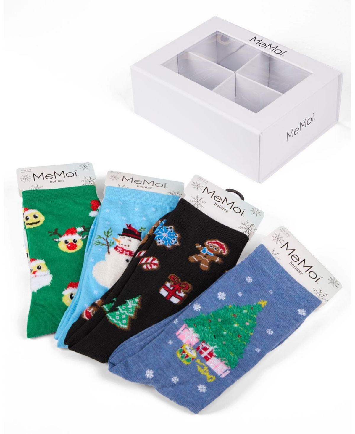 Click here for MeMoi Womens 4 Pair Christmas Novelty Crew Socks G... prices
