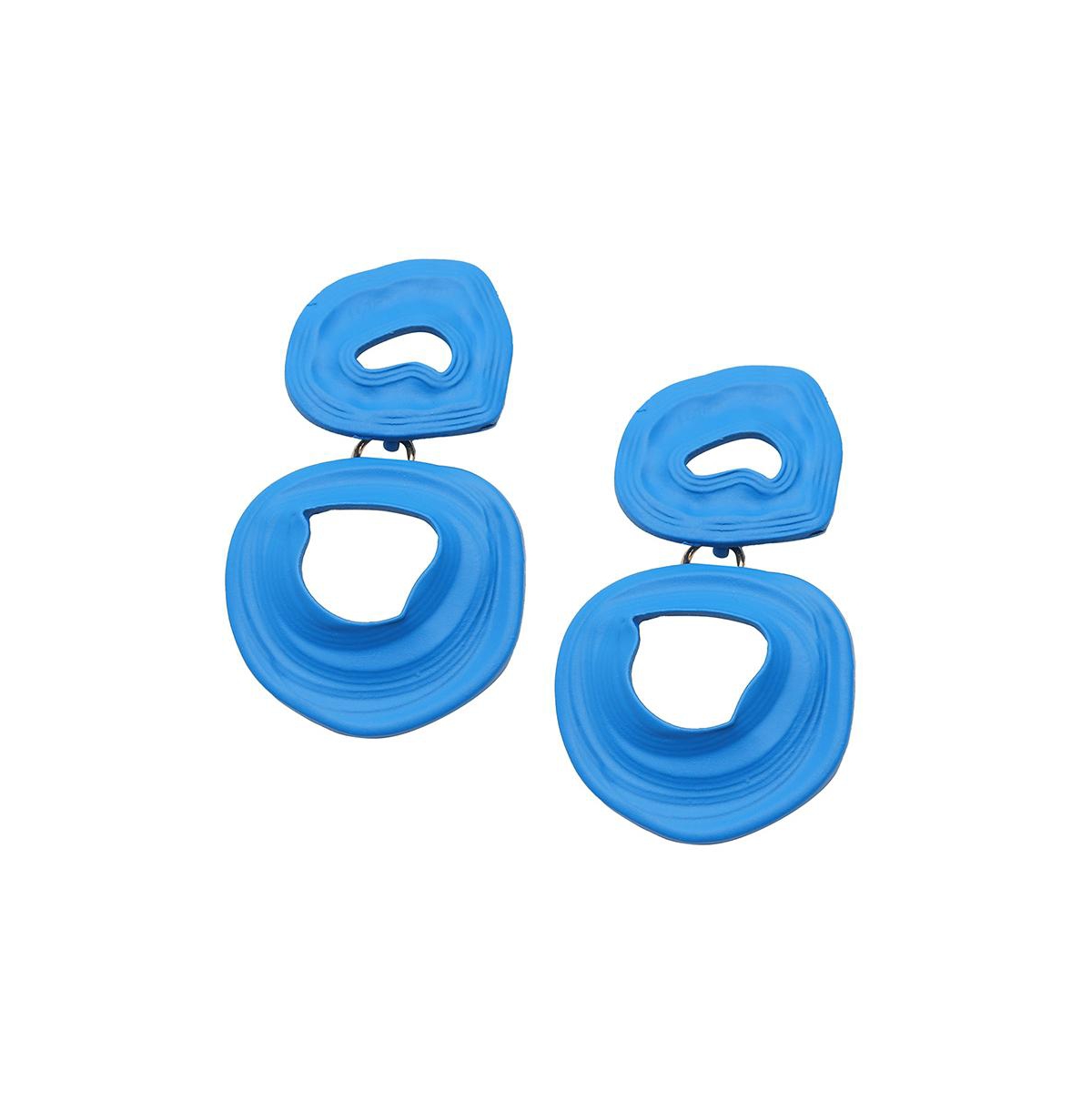 Click here for Sohi Womens Gold Erosion Drop Earrings - Blue prices
