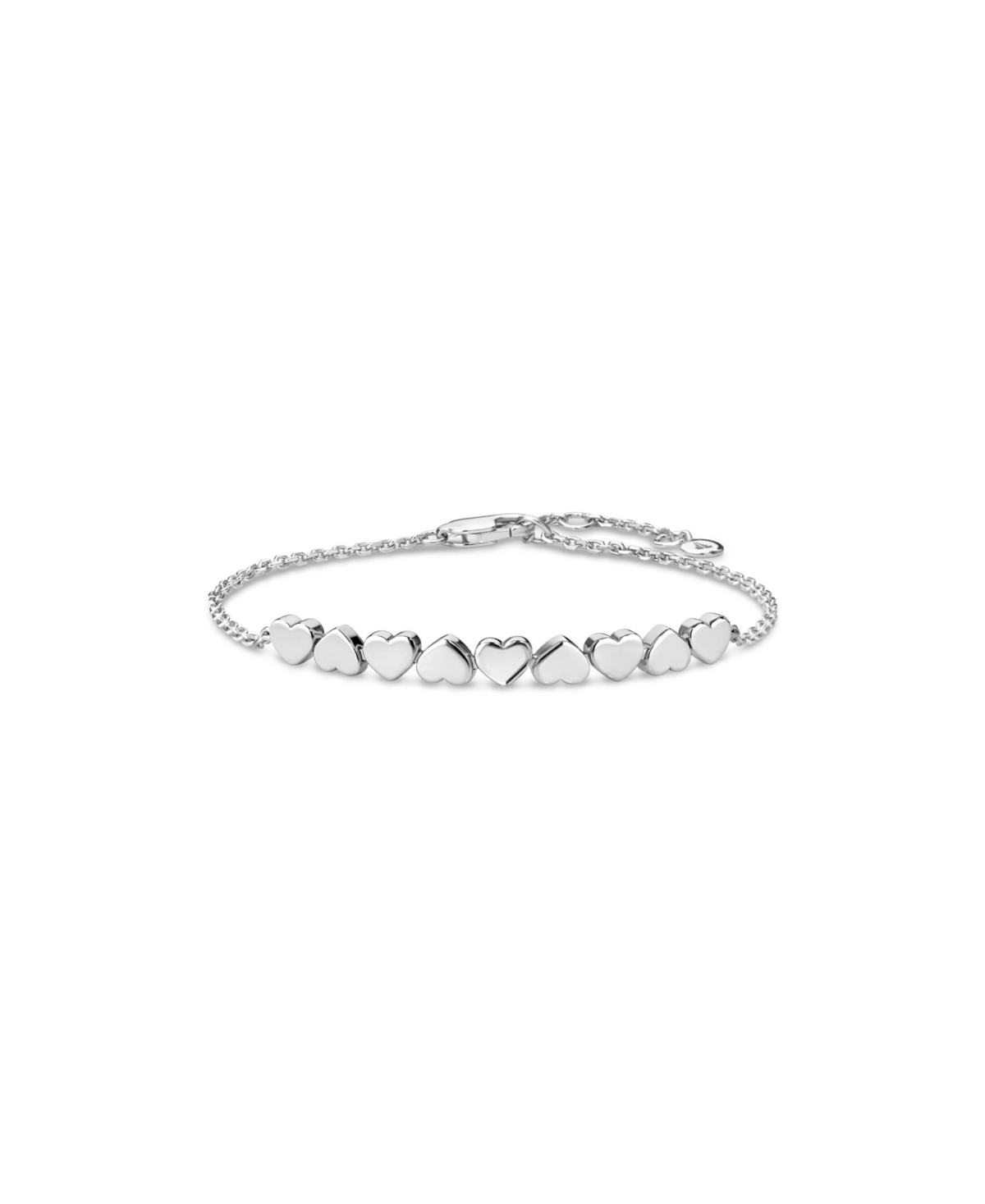 Click here for Devata Sweet Heart Chain Bracelet in Rhodium Plate... prices