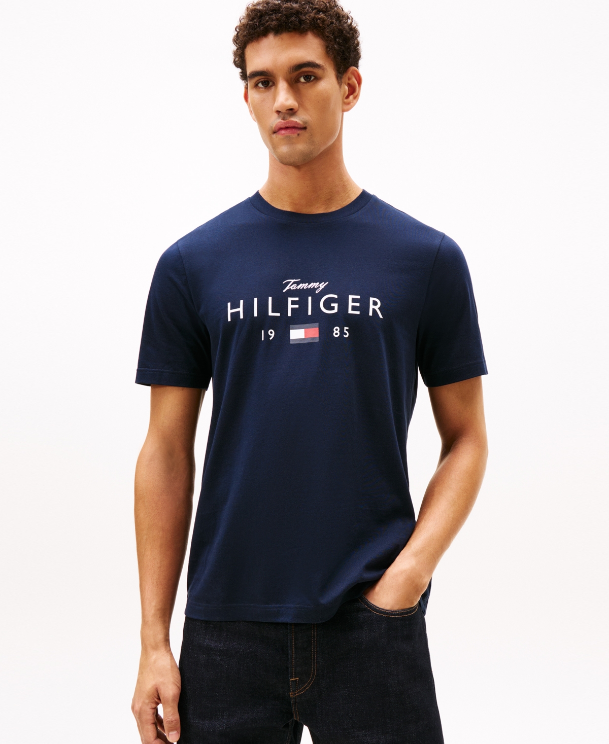 Click here for Tommy Hilfiger Mens Crewneck T-Shirt - Desert Sky prices
