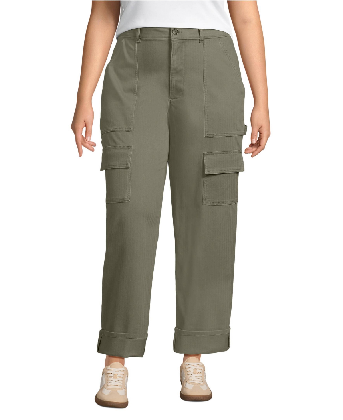 Click here for Lands End Womens Chino Mid Rise Straight Leg Cargo... prices