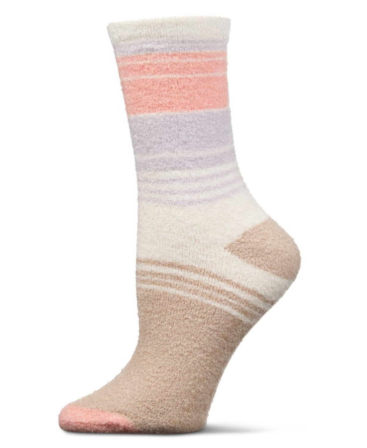 Click here for MeMoi Womens Stripes Aloe Infused Crew Socks - Cem... prices