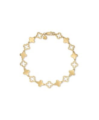 Click here for Devata Clover Chain Bracelet In Gold Plated Sterli... prices