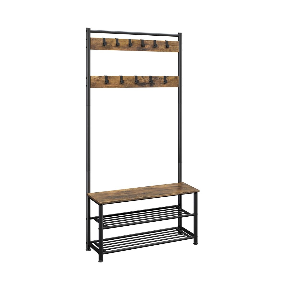 Click here for 73” H Metal Hall Tree with Shoe Storage Ben... prices