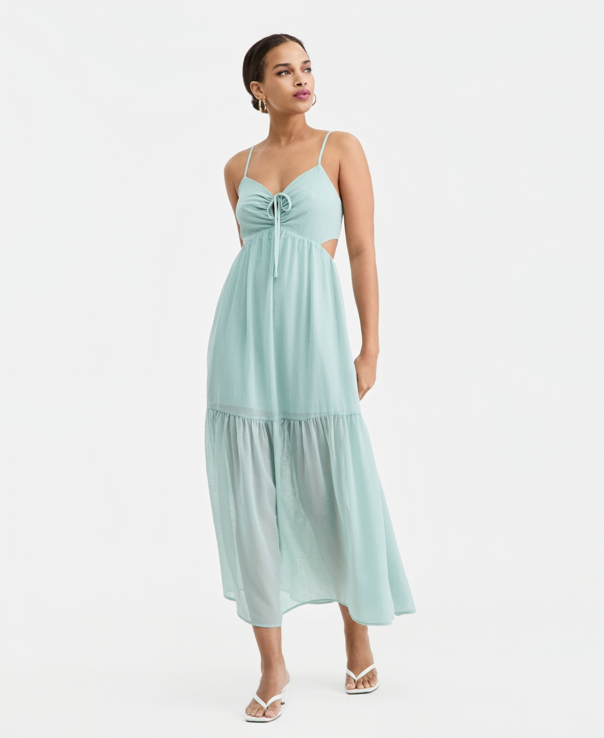 Click here for Bar Iii Womens V-Neck Sleeveless Midi Dress  Macys... prices