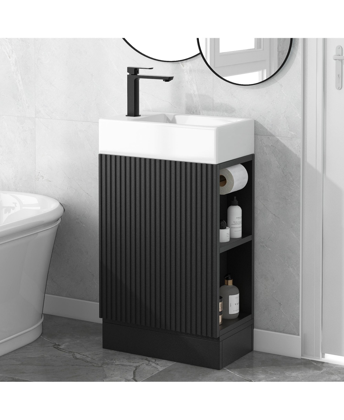 Click here for Casainc 18.6 Bathroom Vanity with Sink  Two-Tier S... prices