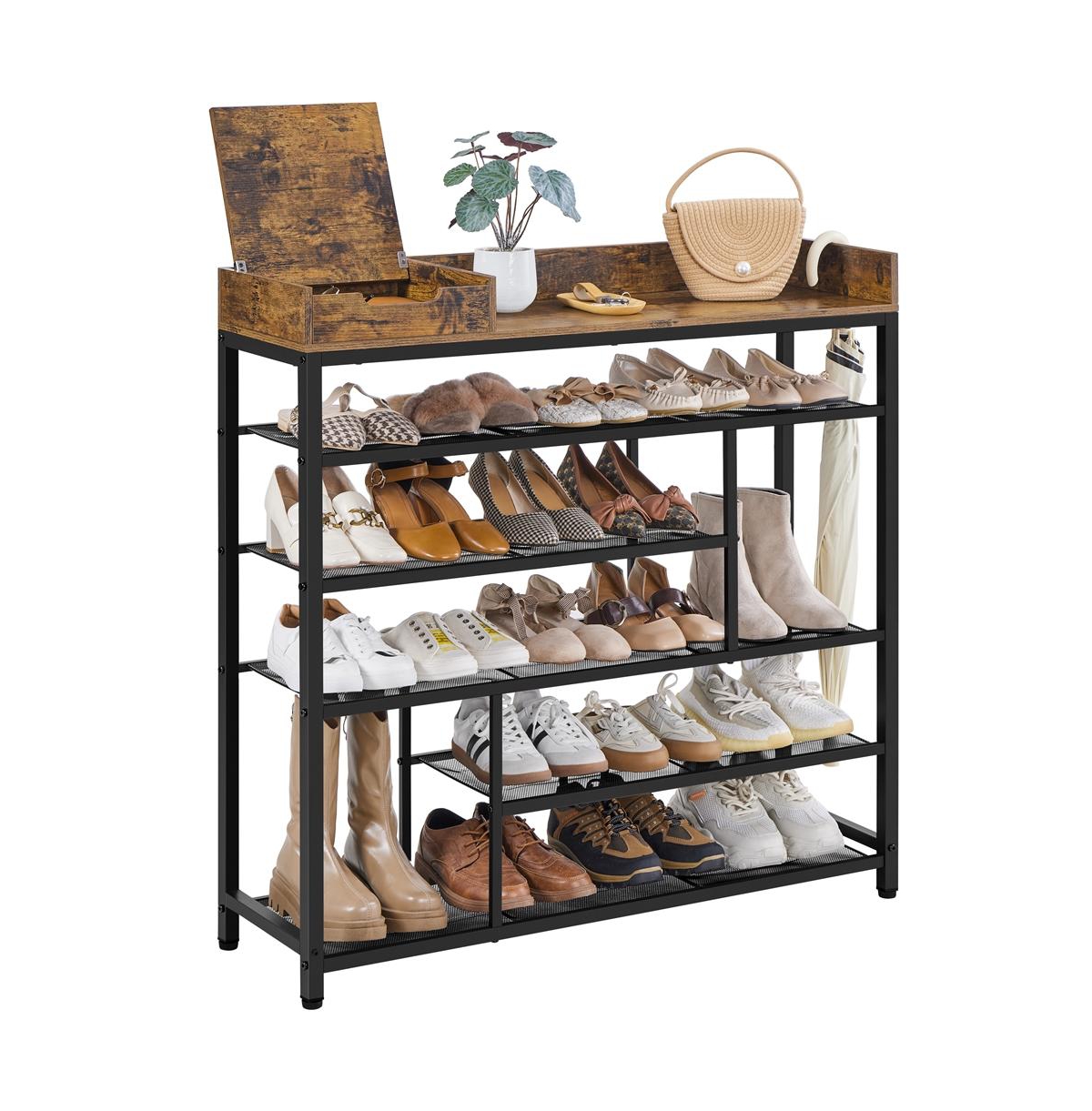 Click here for Modern Industrial Free-Standing 6-Layer Shoe Rack... prices