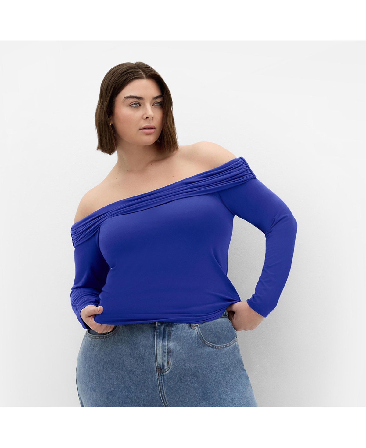 Click here for City Chic Womens Jojo Knit Top - Cobalt prices