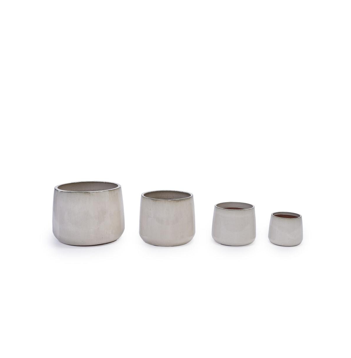 Click here for Chic Crate Set of 4 Modern Ceramic Planters - Whit... prices
