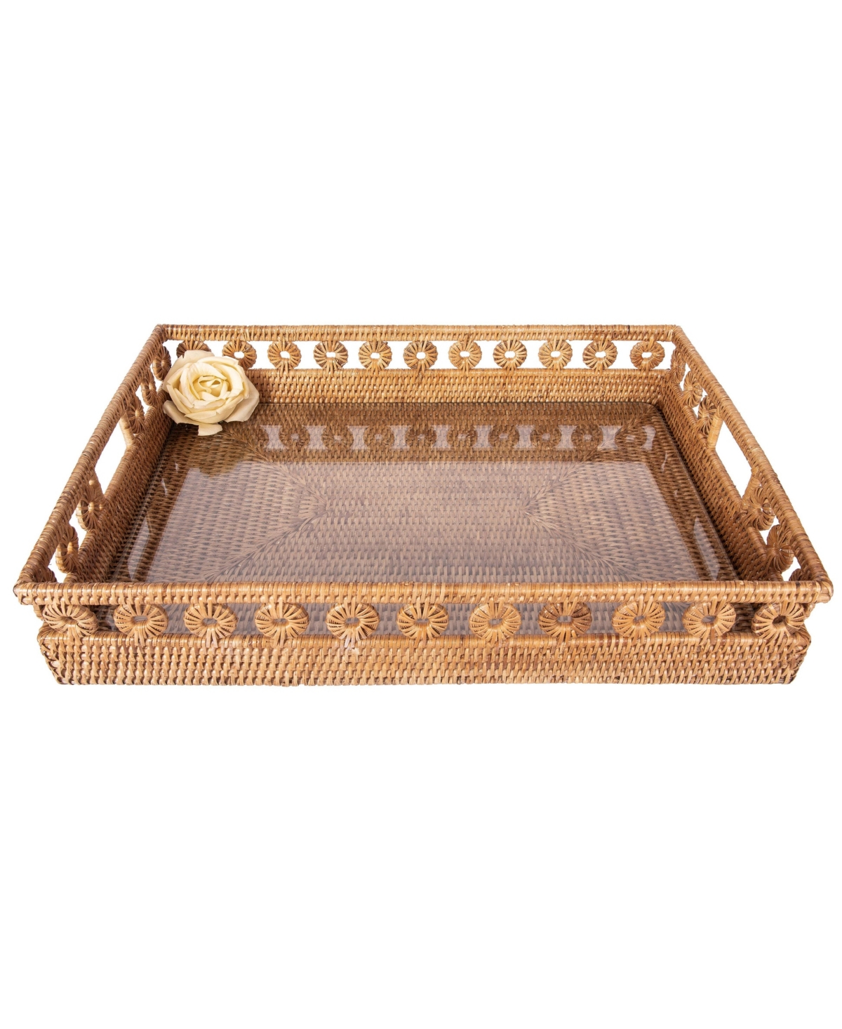 Click here for Artifacts Rattan Inna Design Rectangular Tray with... prices