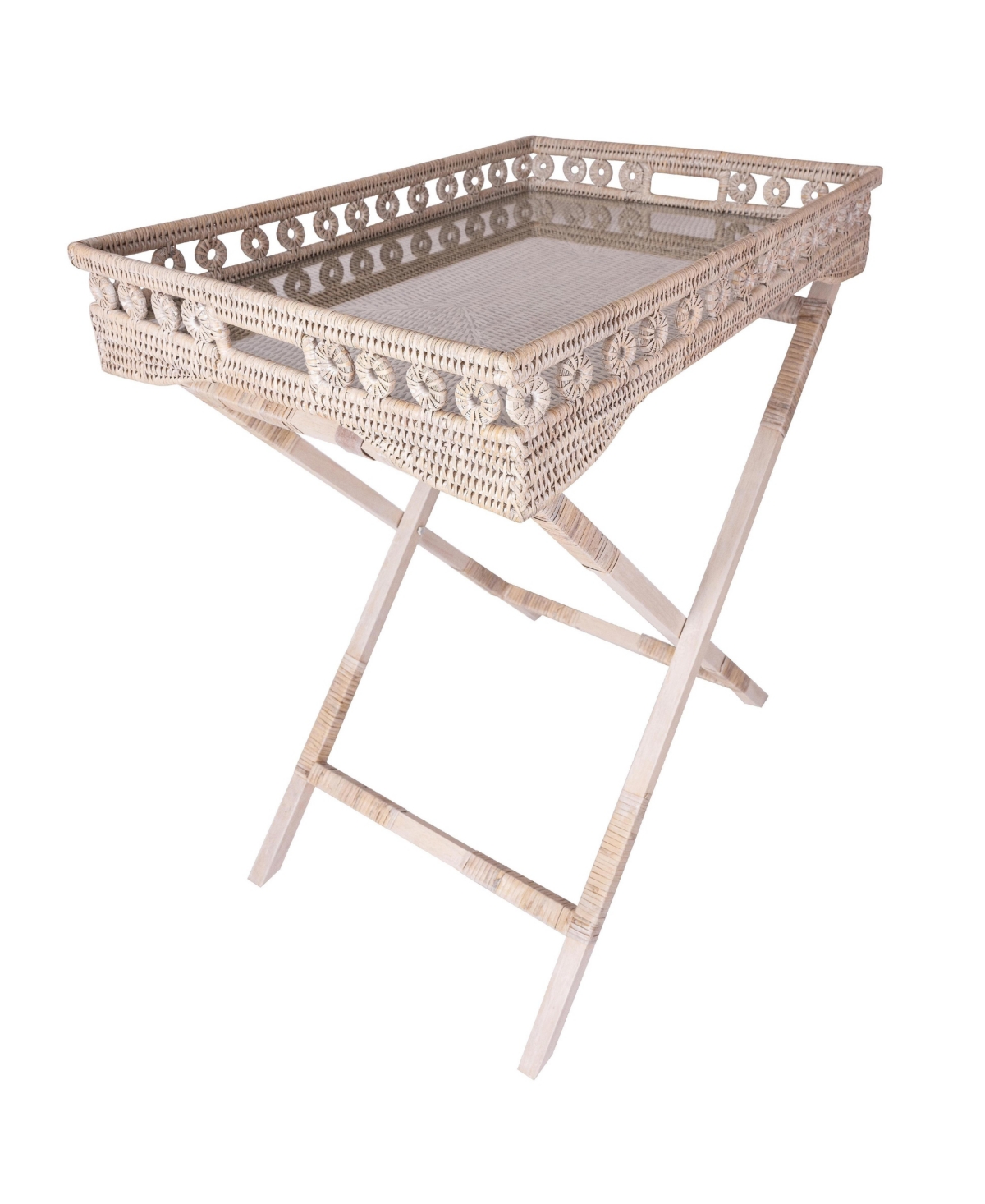 Click here for Artifacts Rattan Inna Design Butler Tray with Wood... prices