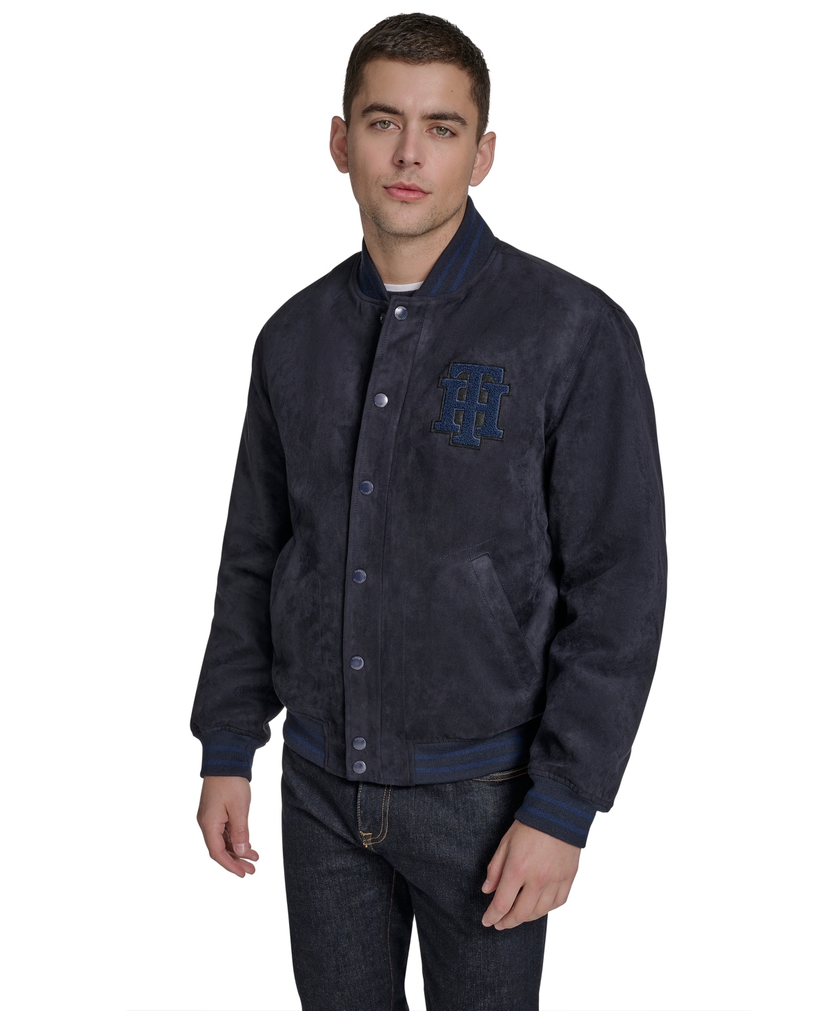 Click here for Tommy Hilfiger Mens Bomber with Patches Jacket - N... prices