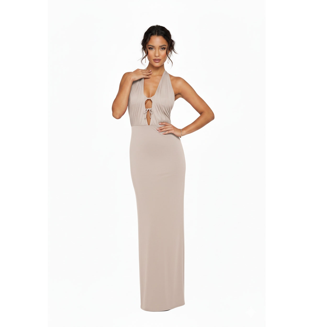 Click here for Jendue Womens Siena Denim Maxi Dress - Elegant Hal... prices