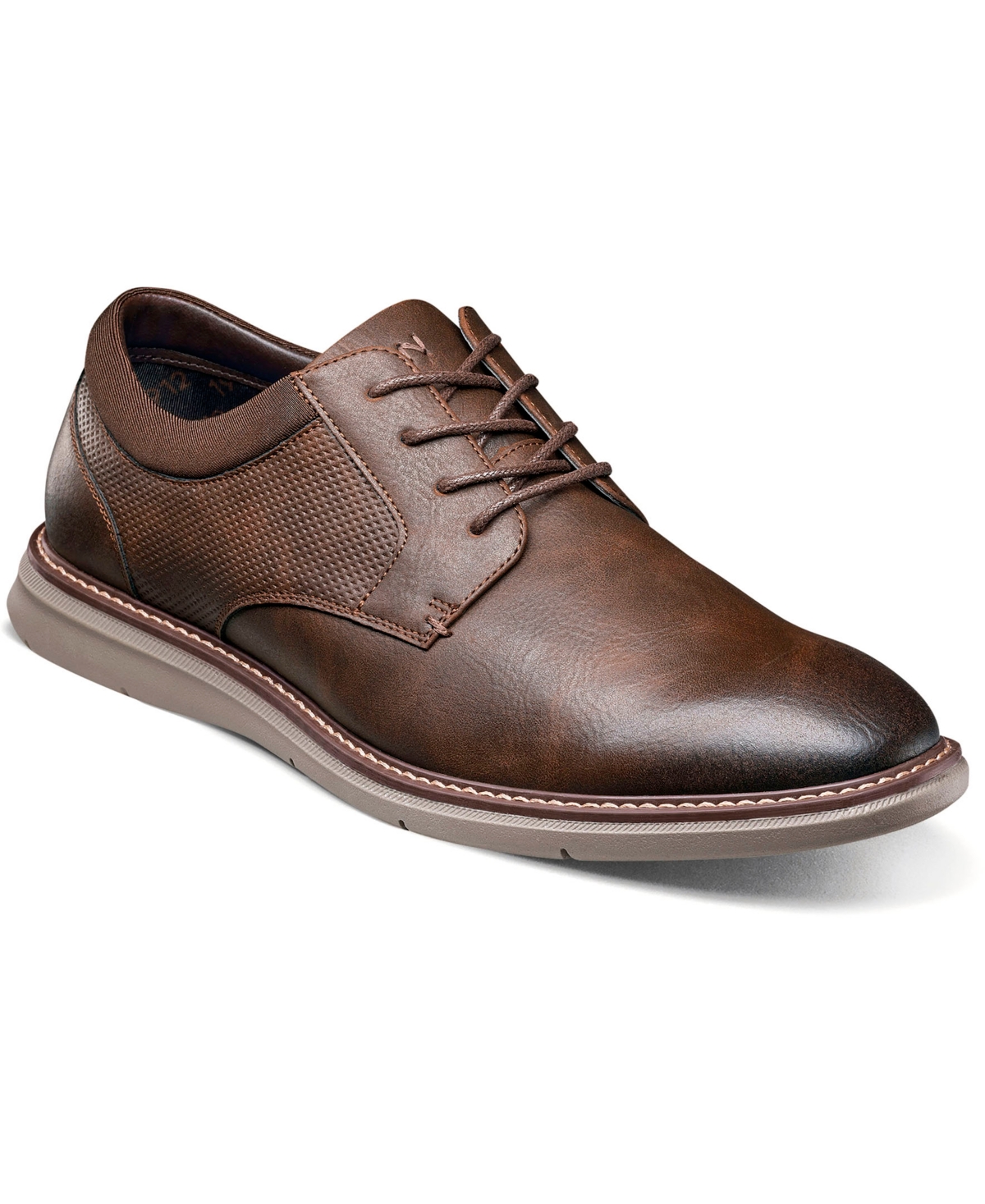 Click here for Nunn Bush Mens Chase Plain Toe Oxford Shoes - Brow... prices