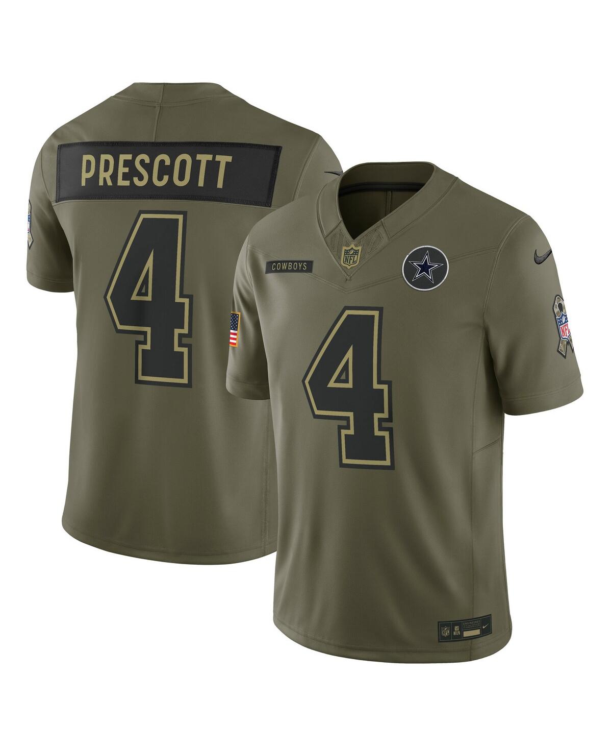 Click here for Nike Mens Dak Prescott Olive Dallas Cowboys 2025 S... prices