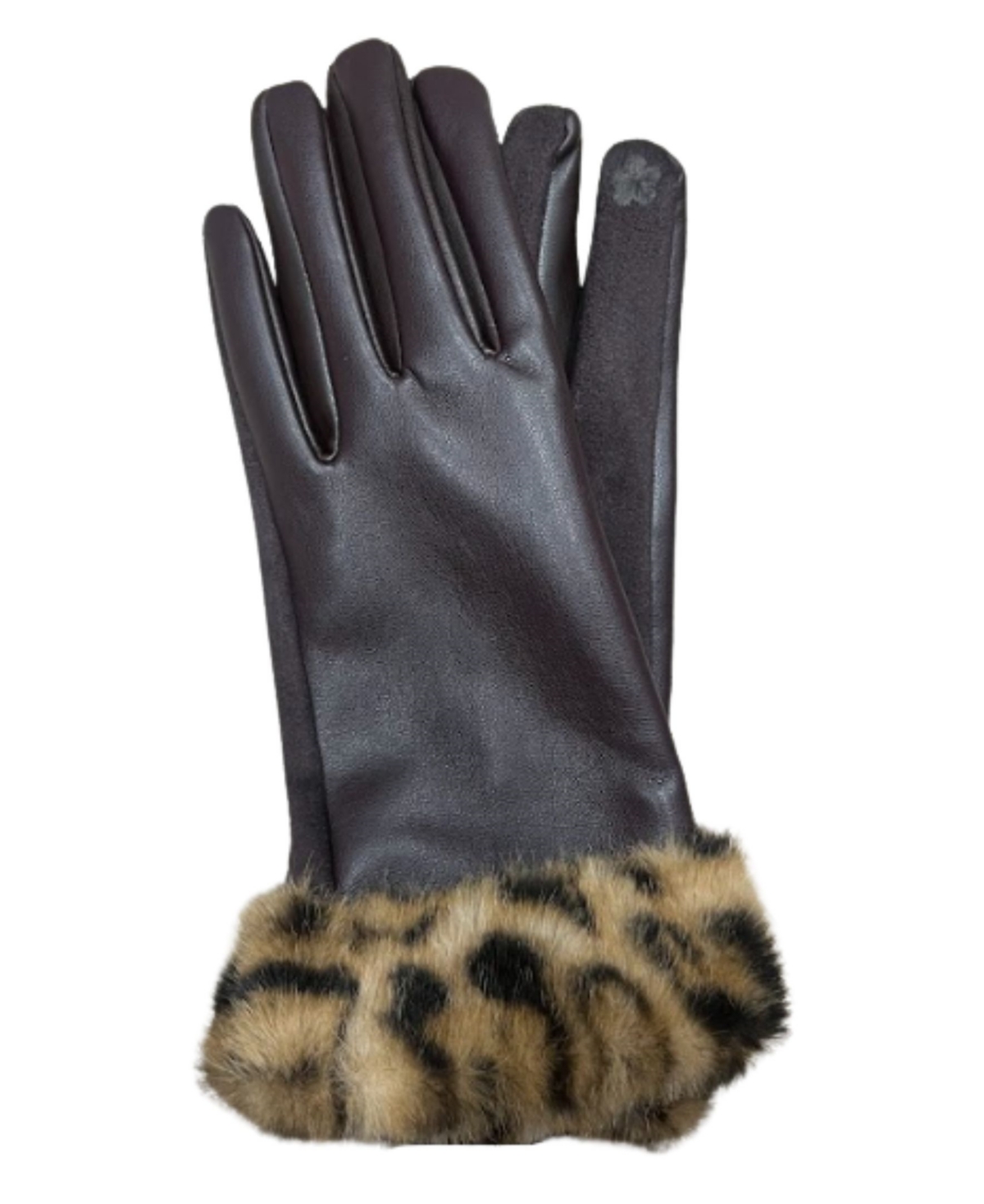 Click here for Marcus Adler Leather Glove With Cuff - Leopard prices