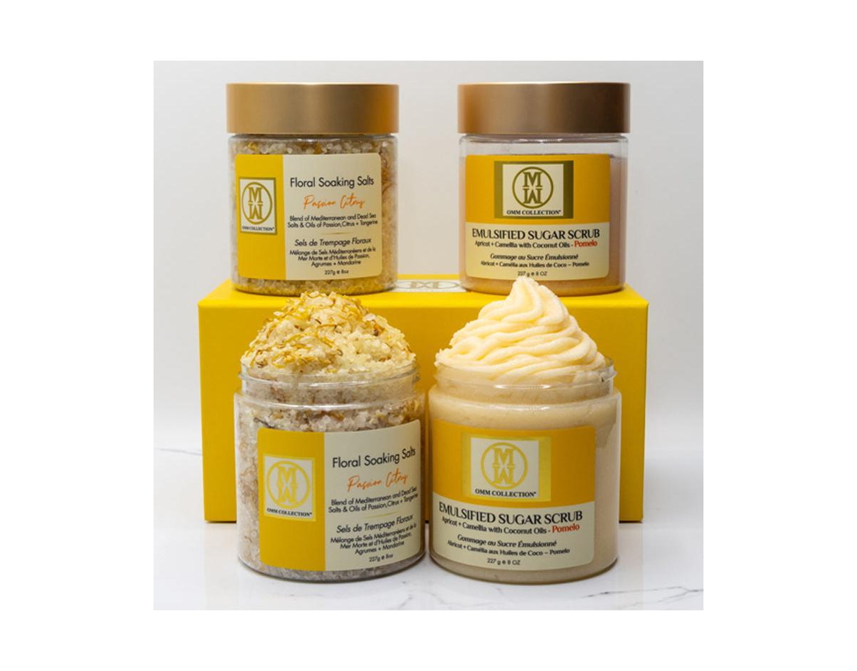 Click here for Omm Collection 2pc Bath Salt and Sugar Scrub Set prices