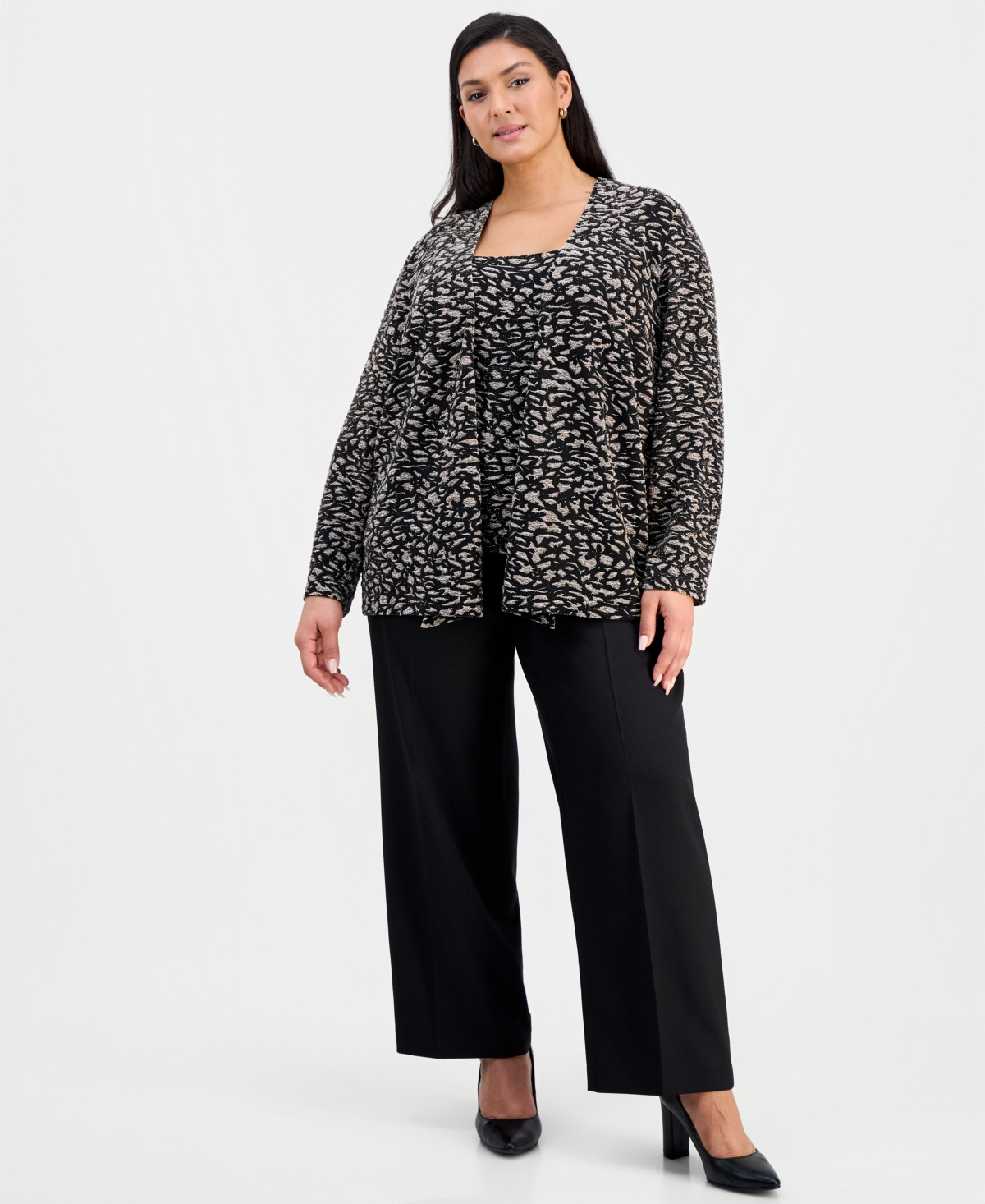 Click here for Alex Evenings Plus Size Metallic Jacket & Top Twin... prices