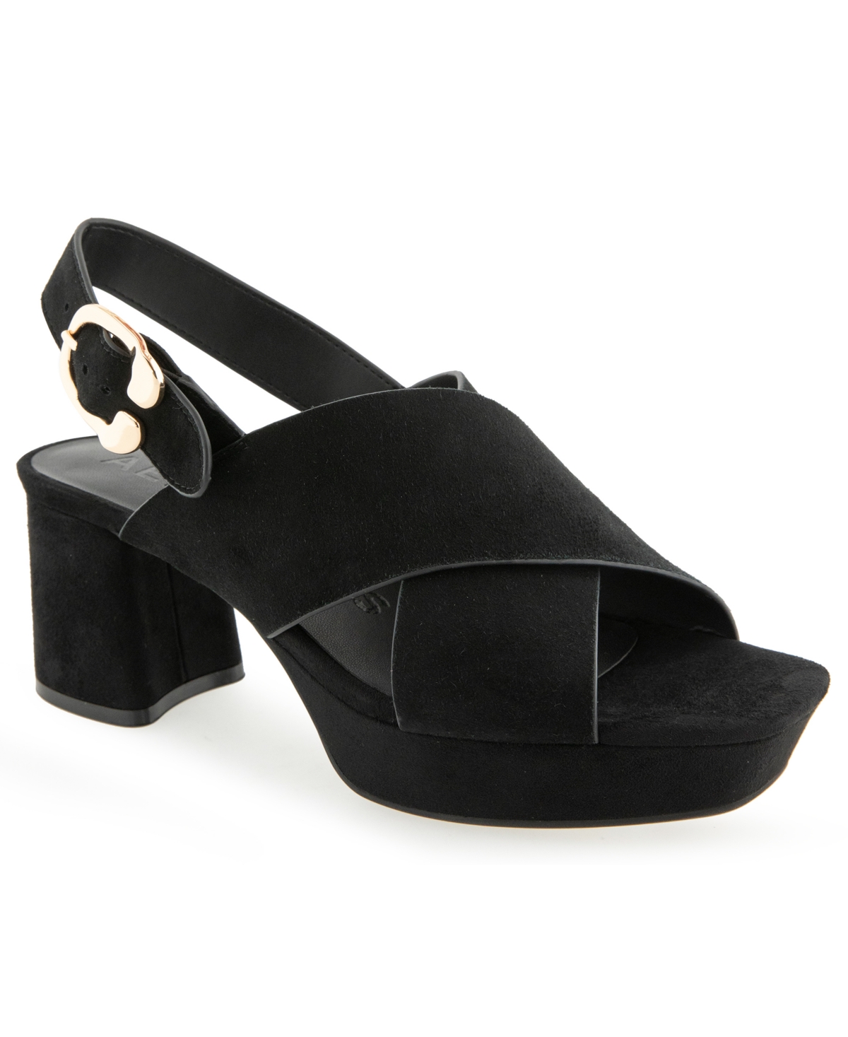 Click here for Aerosoles Womens Pura Platform Sandal - Black sued... prices