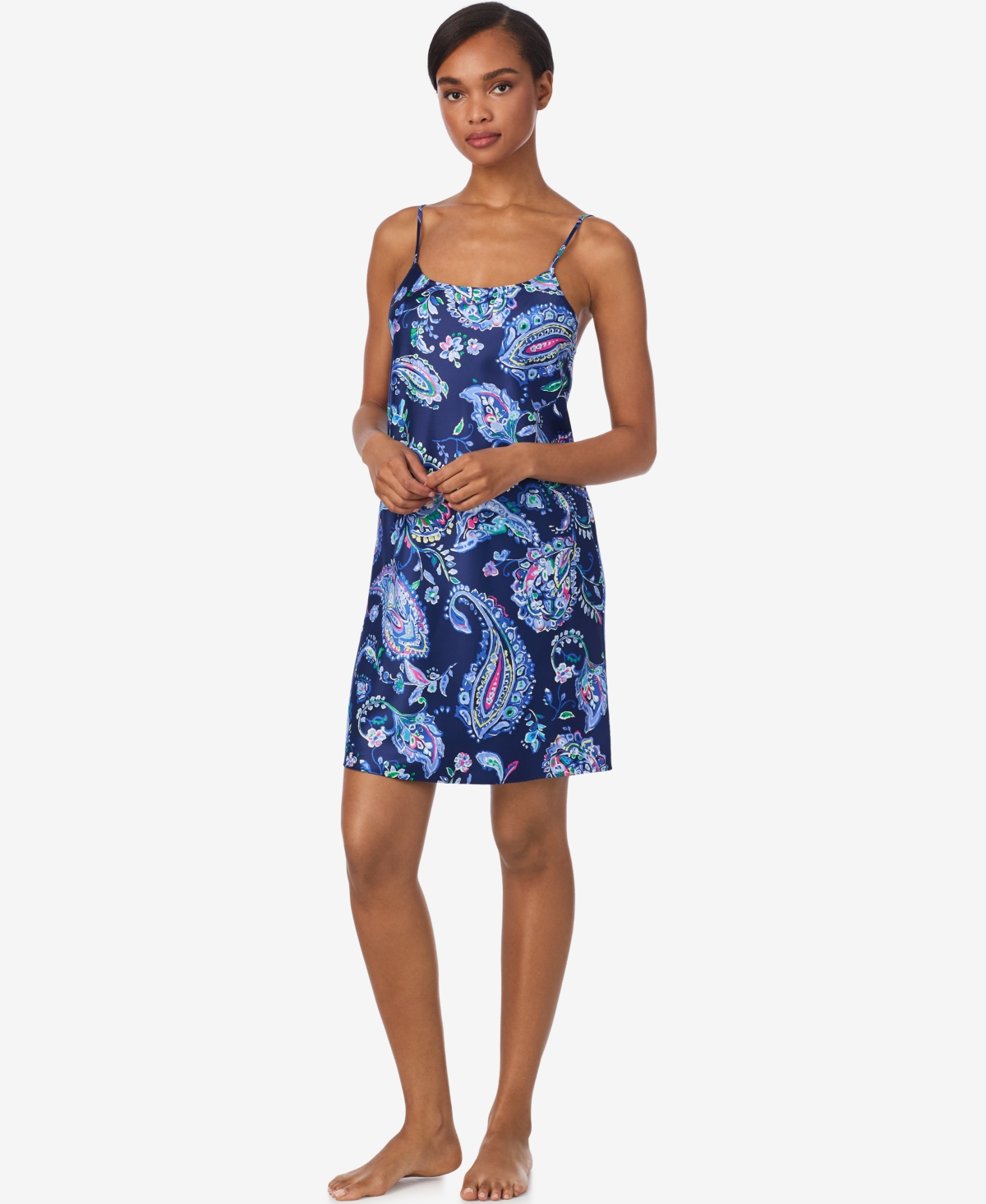 Click here for Lauren Ralph Lauren Womens Scoop Neck Chemise Gown... prices