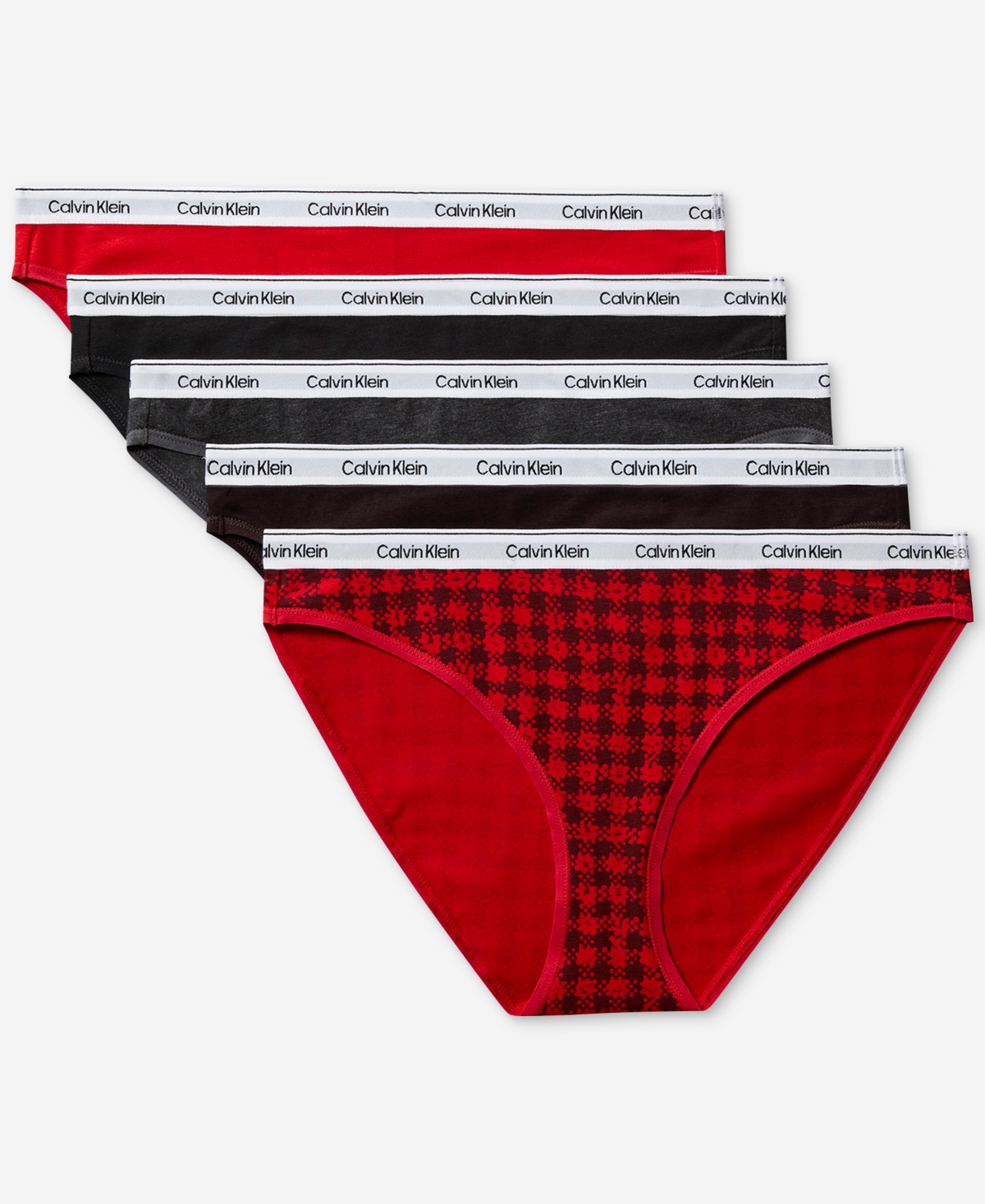 Click here for Calvin Klein Womens 5-Pack. Modern Logo Low-Rise B... prices