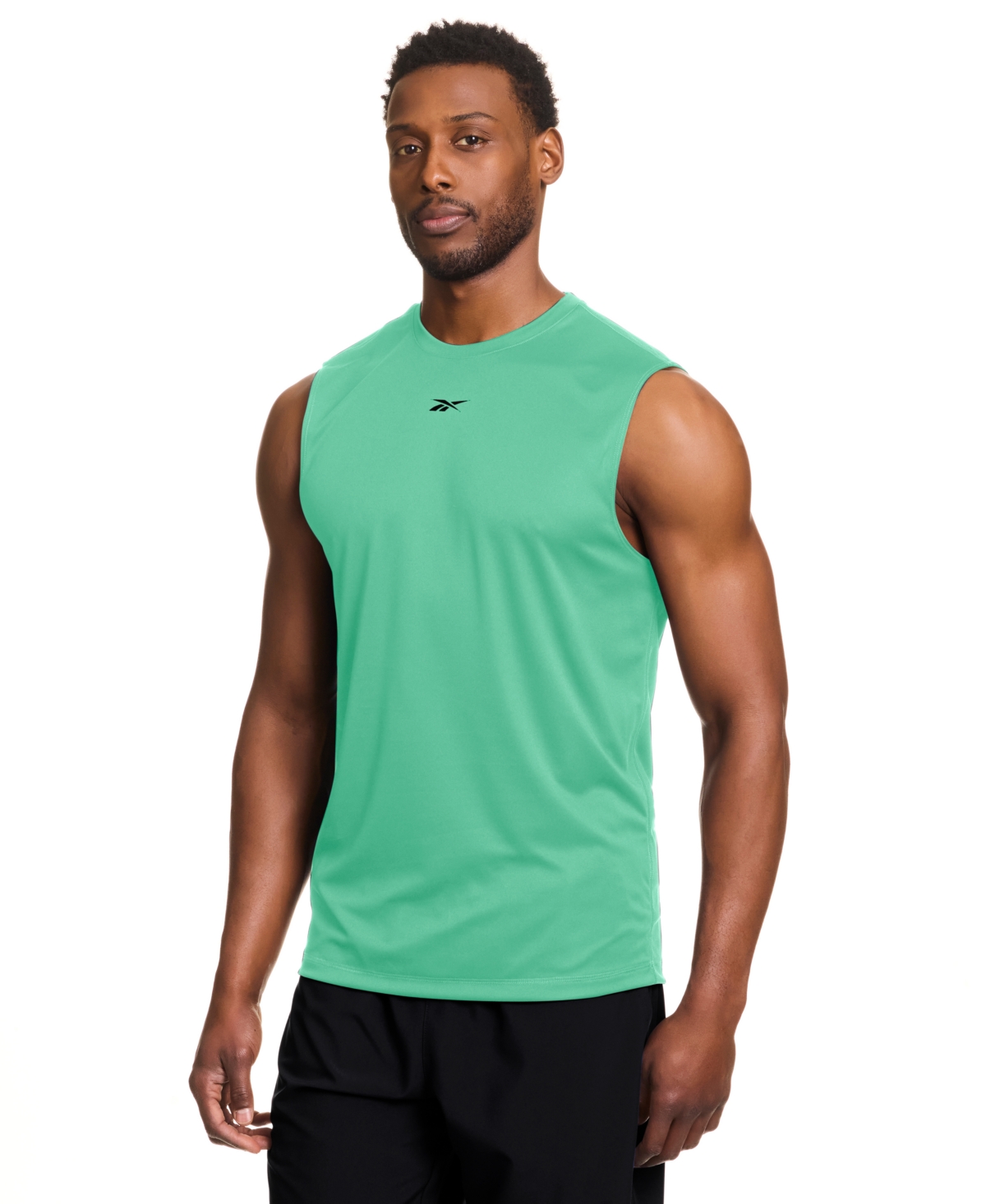 Click here for Reebok Mens Sleeveless Logo Tech Tank Top - Upgrad... prices