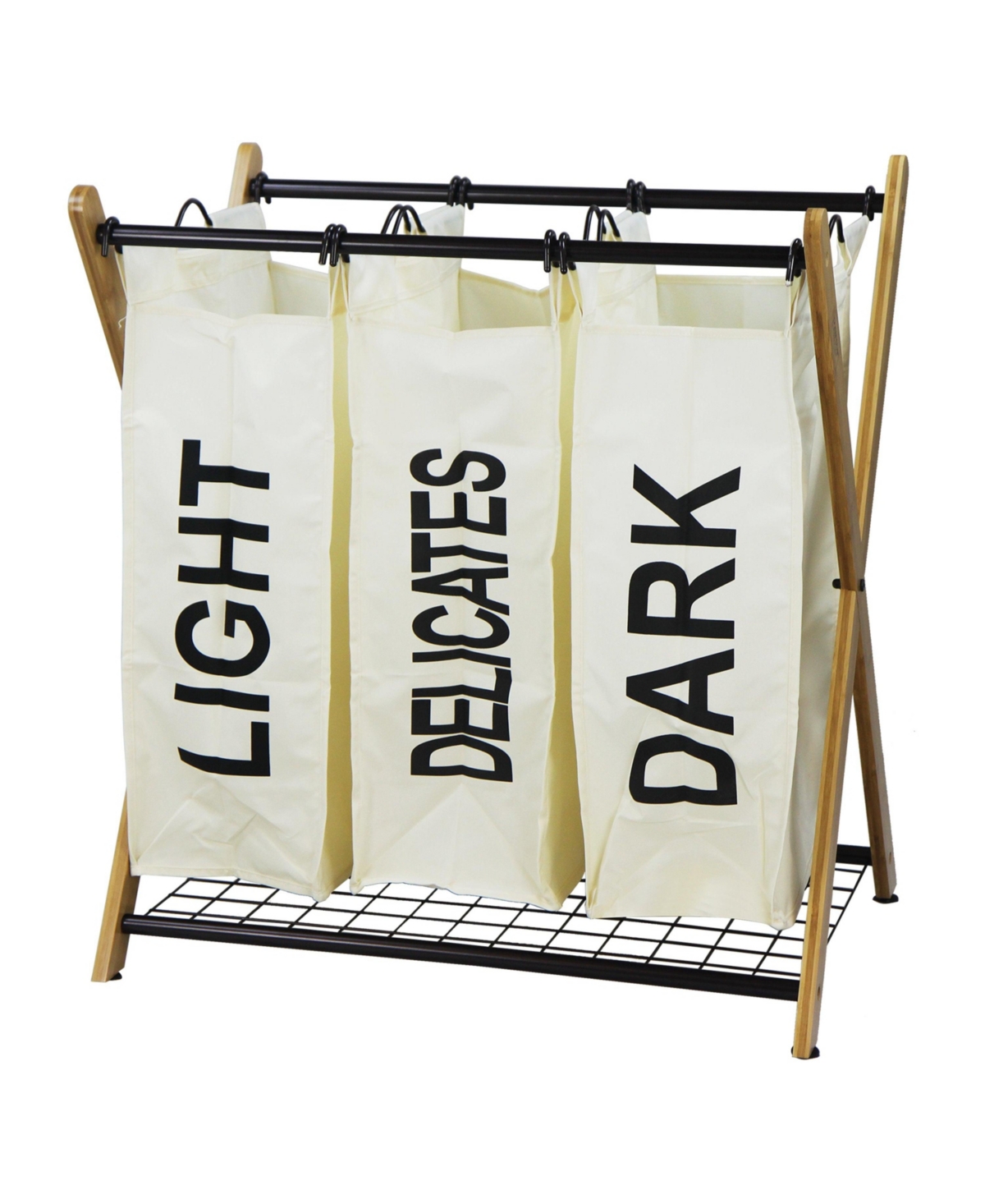 Click here for Oceanstar X-Frame Bamboo 3-Bag Laundry Sorter  Whi... prices