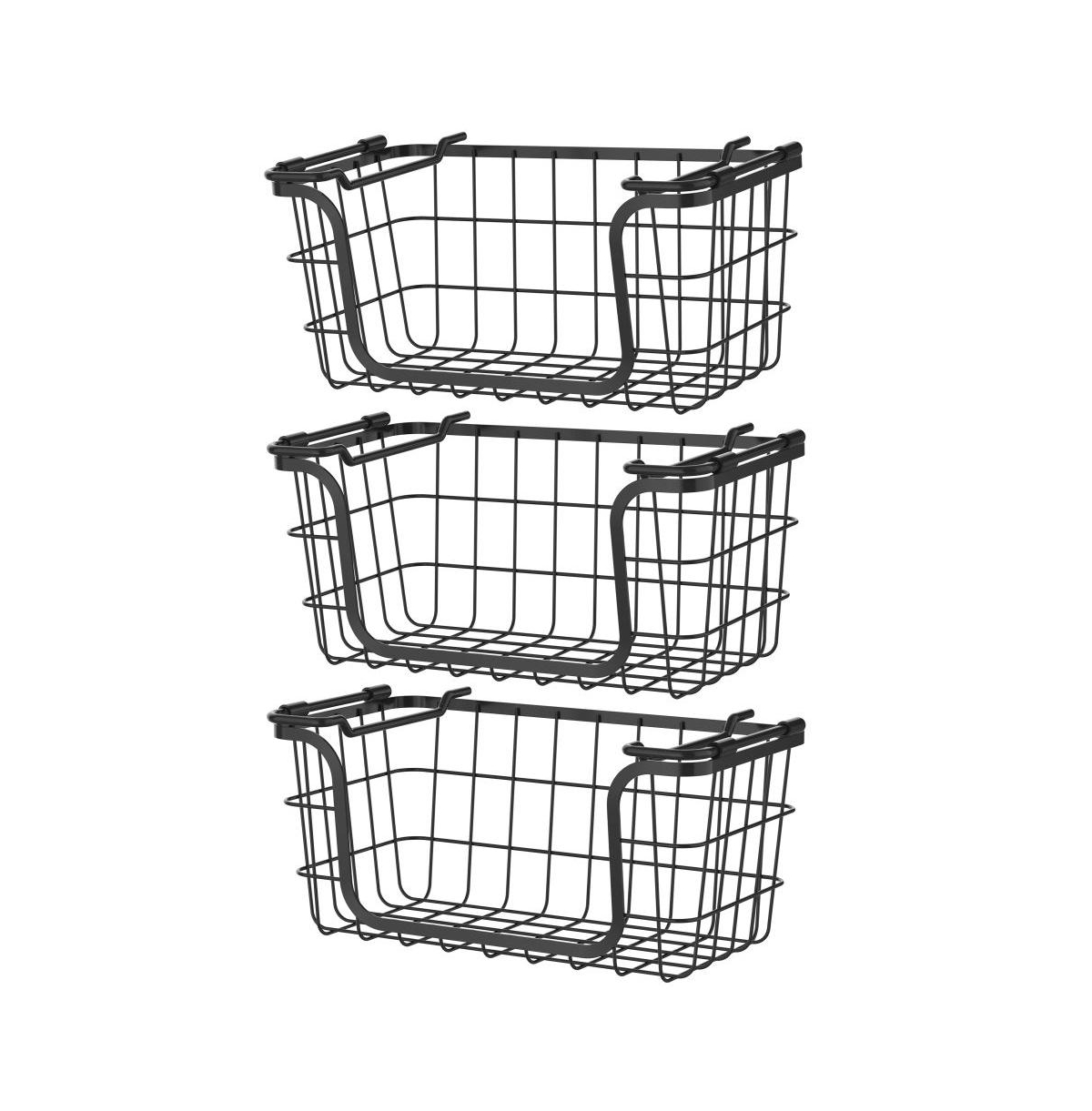 Click here for Oceanstar Stackable Metal Wire Storage Basket Set... prices