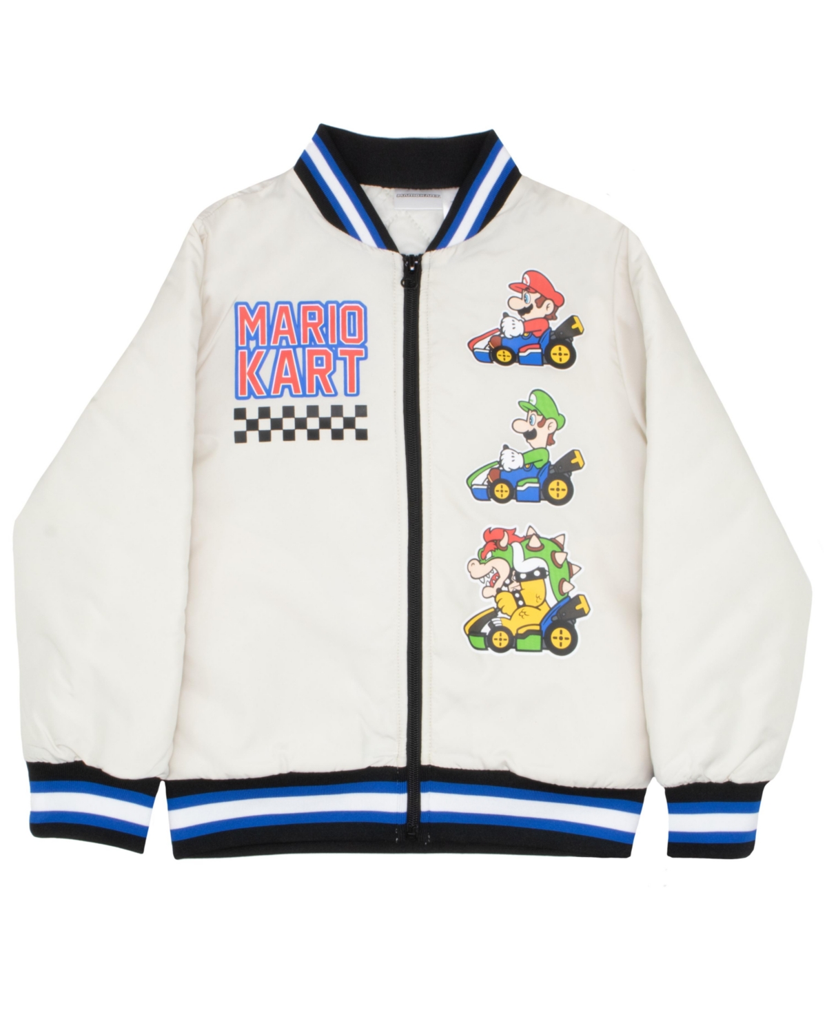 Click here for Mario Kart Boys Super Zip-Up Graphic Print Varsity... prices