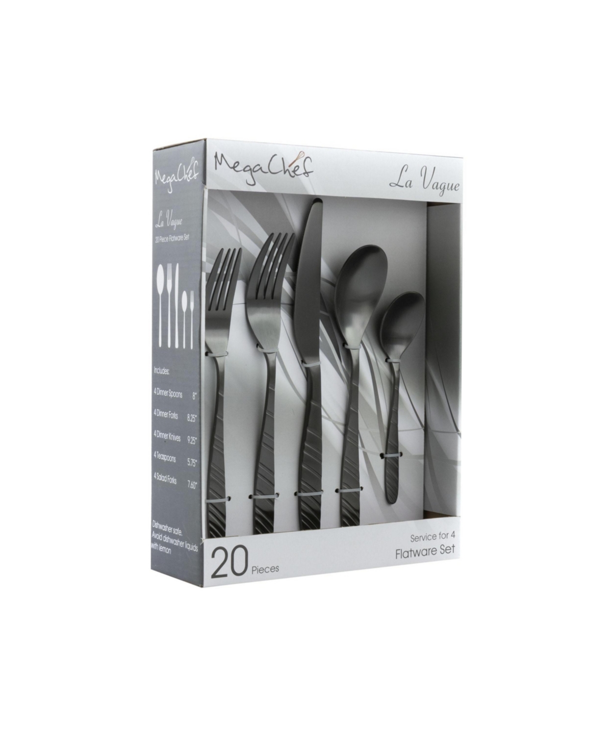 Click here for MegaChef La Vague 20 Piece Flatware Utensil Set  S... prices