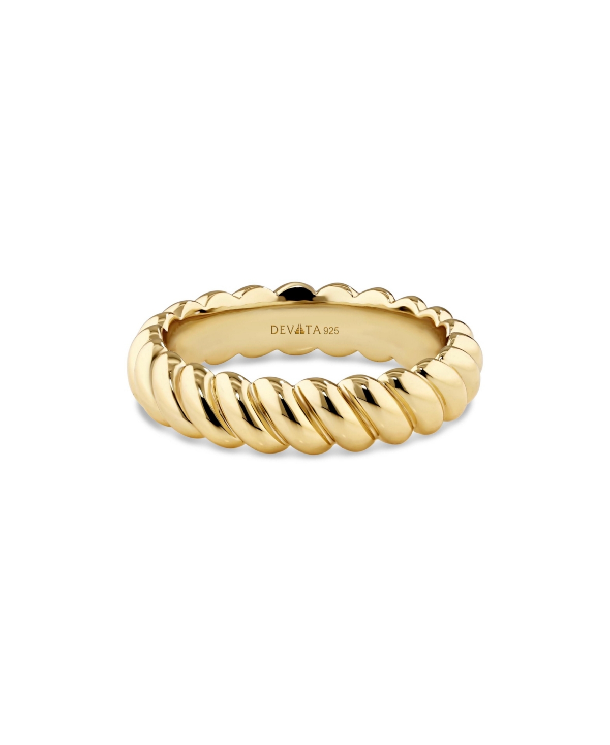 Click here for Devata Rope Band Ring in Gold Plated Sterling Silv... prices