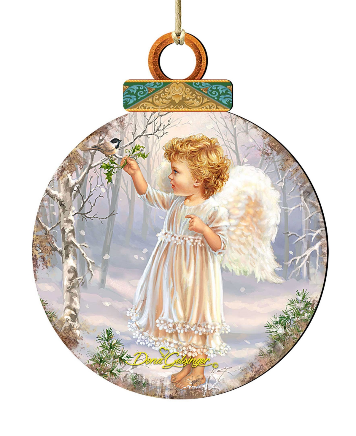 Click here for Designocracy Woodland Angel Bird Holiday Ornament... prices