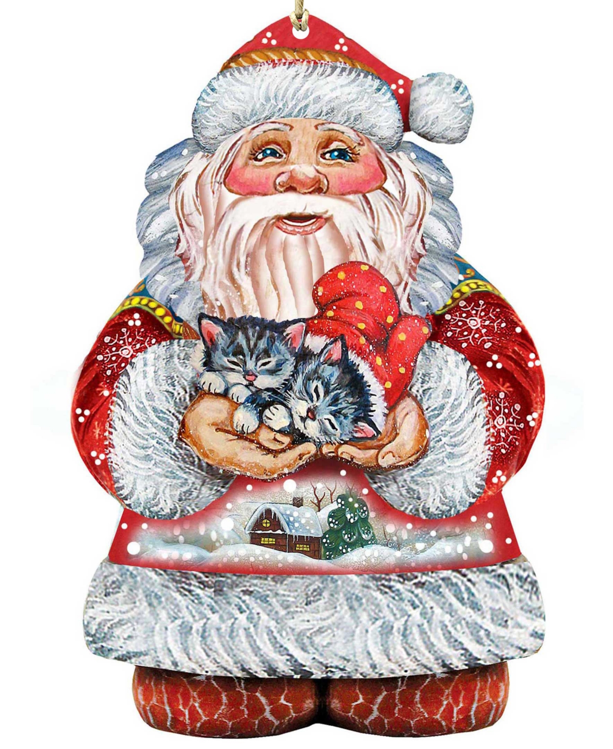 Click here for Designocracy Kitten Holiday Santa Christmas Orname... prices