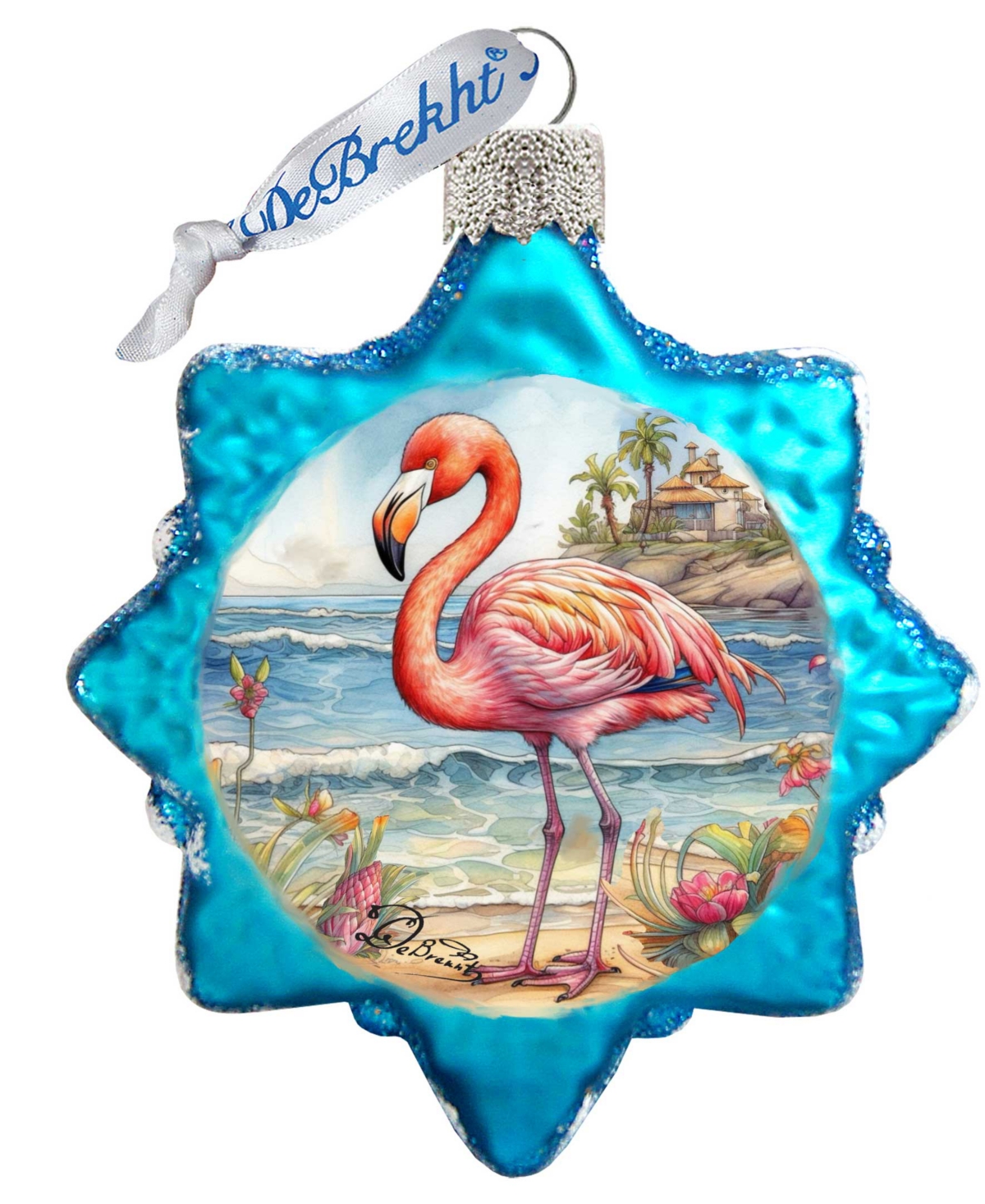 Click here for Designocracy Flamingo Christmas Glass Ornaments -... prices