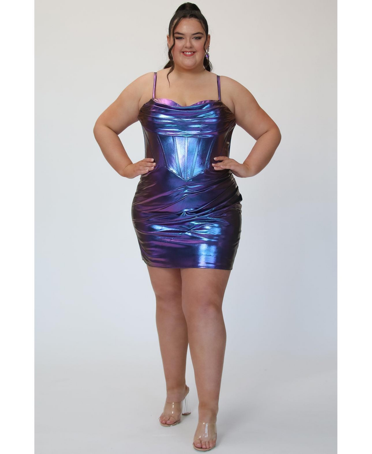 Click here for Sydneys Closet Womens Blue & Purple Iridescent Cor... prices