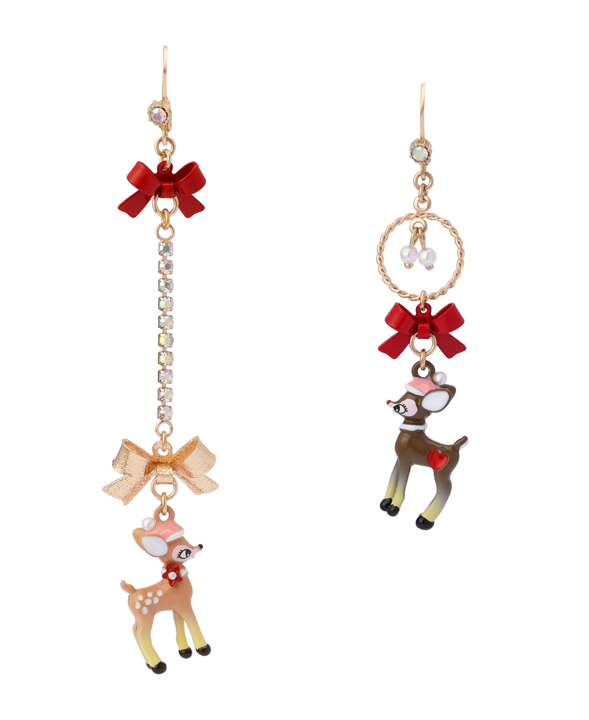 Click here for Betsey Johnson Faux Stone Santa Baby Reindeer Bow... prices