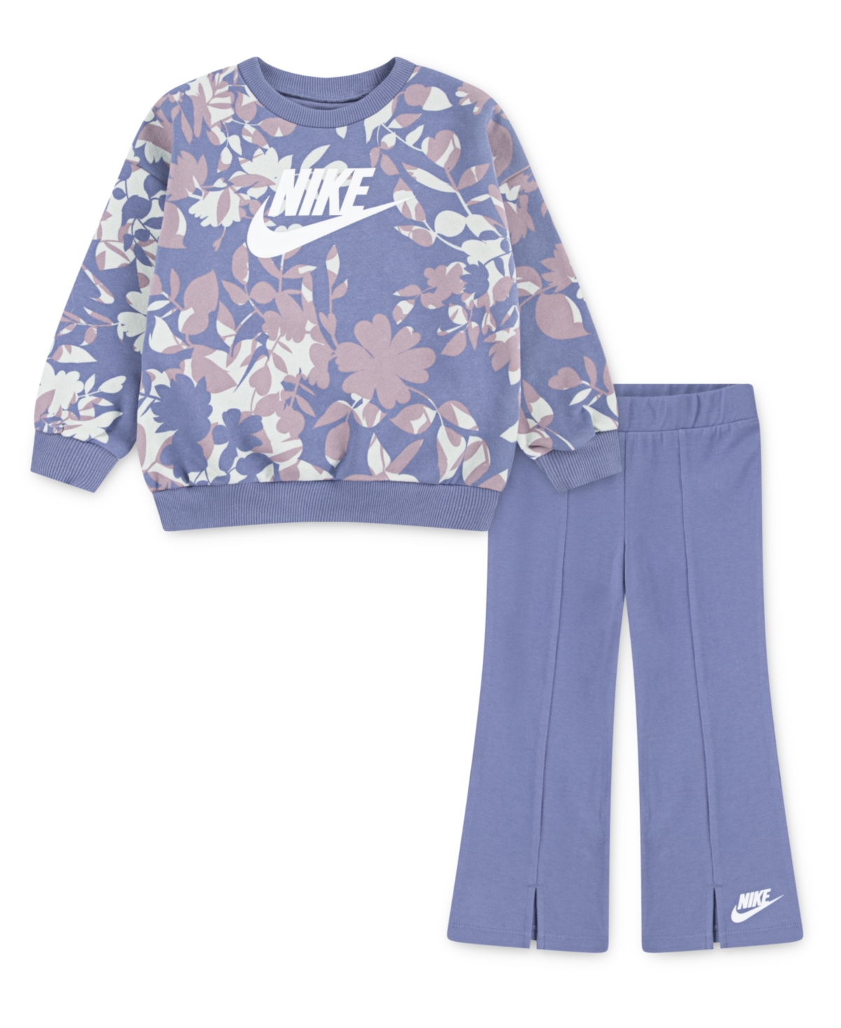 Click here for Nike Girls 2T-4T 2-Piece Floral Camo Crewneck Swea... prices