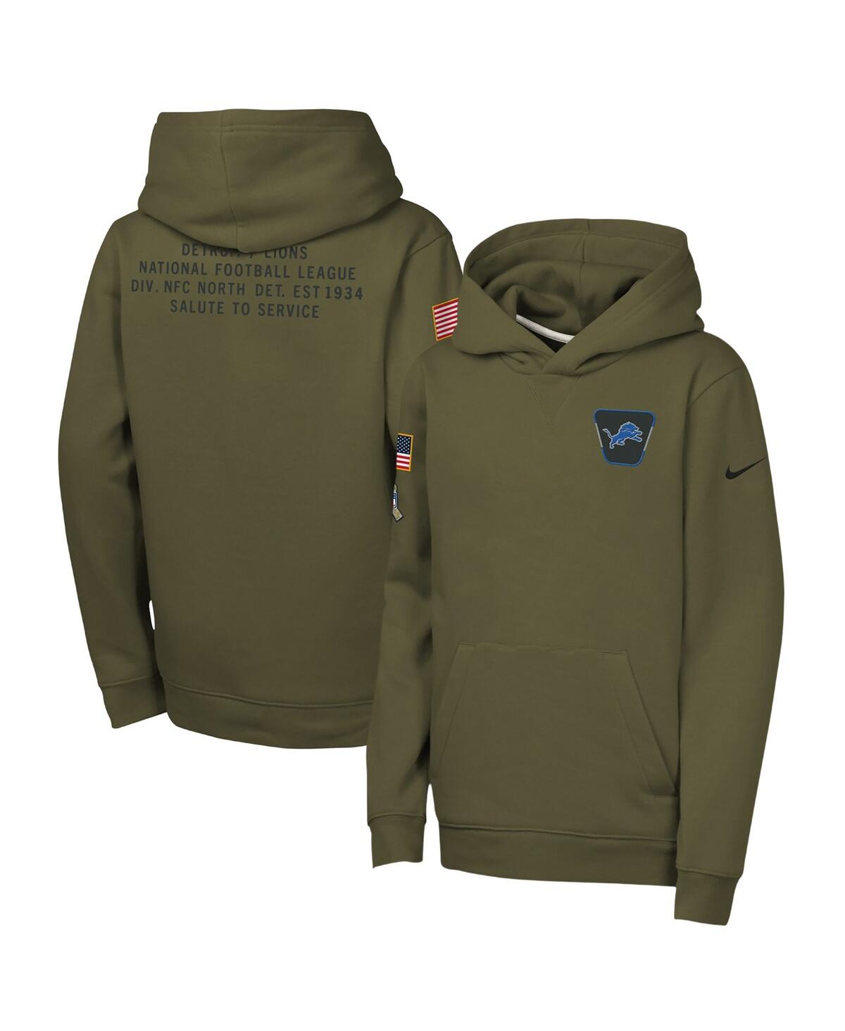 Click here for Nike Big Boys and Girls Olive Detroit Lions 2025 S... prices