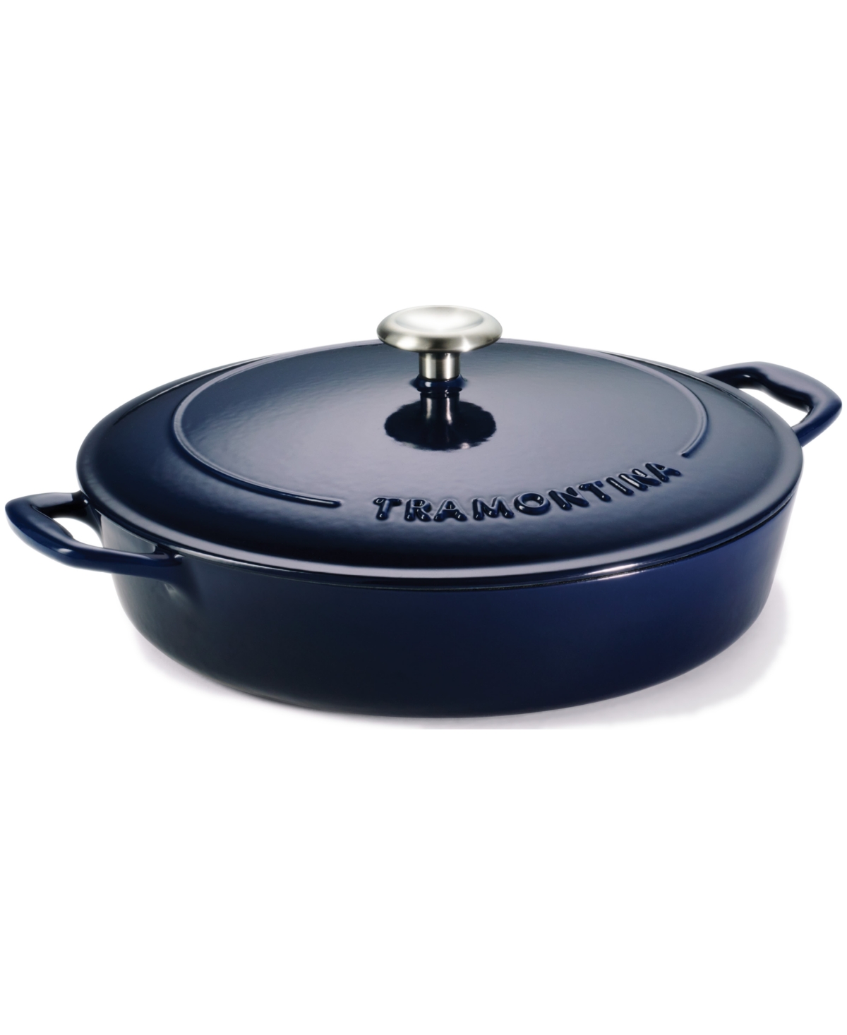 Tramontina Bestow 4-Quart Cast Iron Enameled Braiser with Lid - Navy
